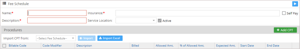 Create a Custom Fee Schedule | PracticeSuite - Help