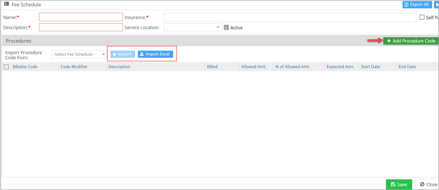 Create a Custom Fee Schedule | PracticeSuite - Help