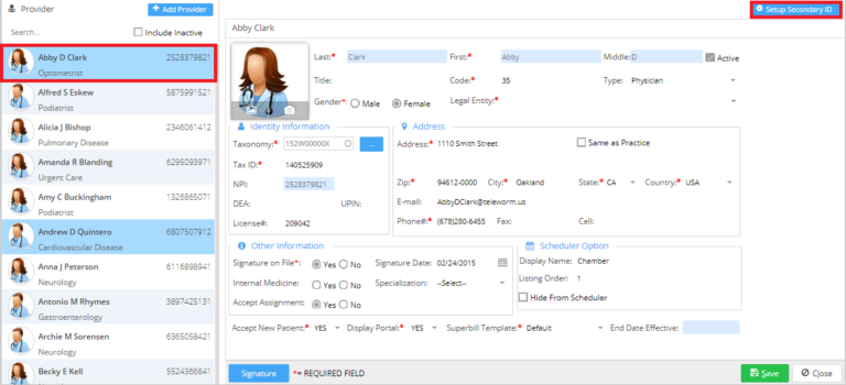setup-secondary-ID – PracticeSuite – Help