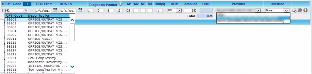 Enter Charges | PracticeSuite - Help