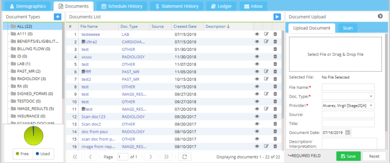 DocumentList1.1 – PracticeSuite – Help