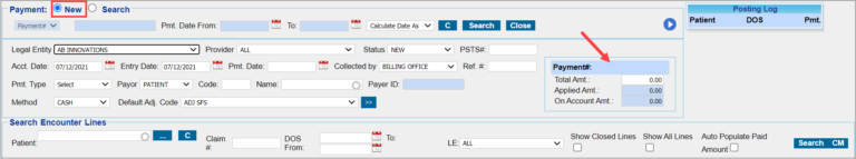 Payment Entry from the Posting screen – PracticeSuite – Help