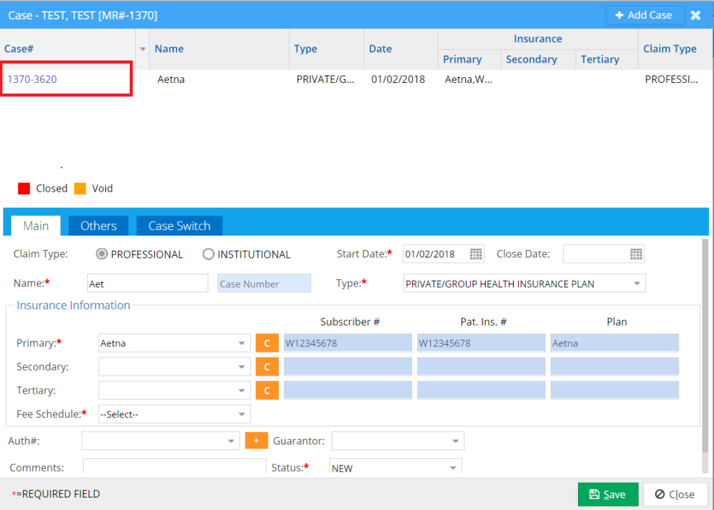 case-edit | PracticeSuite - Help
