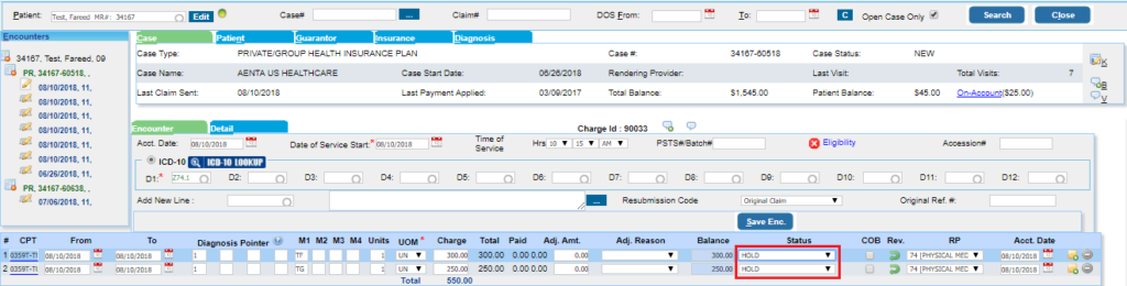 Hold Charges – PracticeSuite – Help