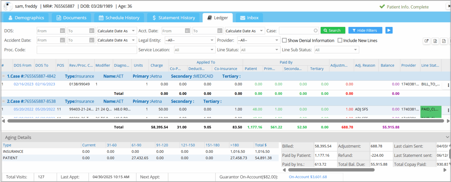 Ledger – PracticeSuite – Help