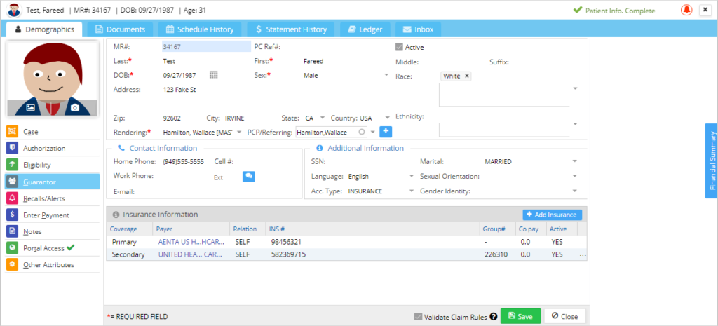 patient-information – PracticeSuite – Help