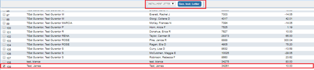 Generate Installment Letters | PracticeSuite - Help