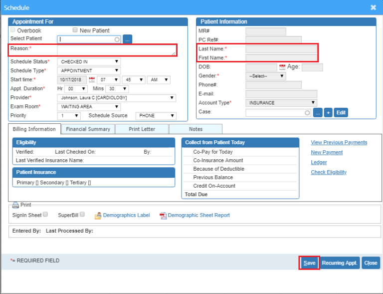 schedule-screen-appointment-existing-patient – PracticeSuite – Help