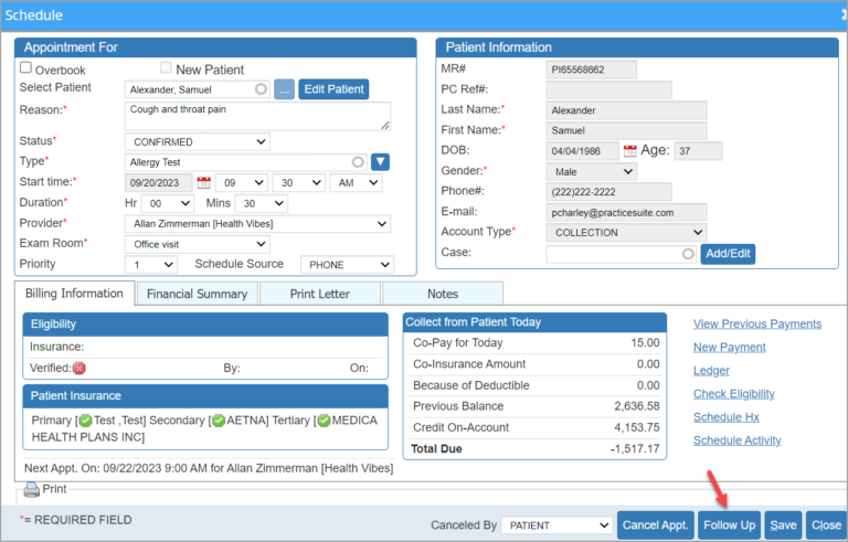 Create Recurring Appointment – PracticeSuite – Help