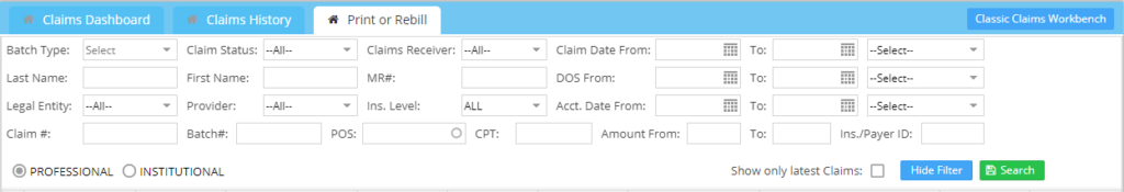 Rebill & Batch Multiple Claims – PracticeSuite – Help