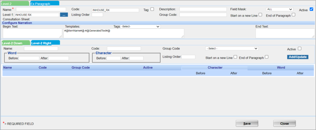 How To Add a Level-2 Component Item? | PracticeSuite - Help