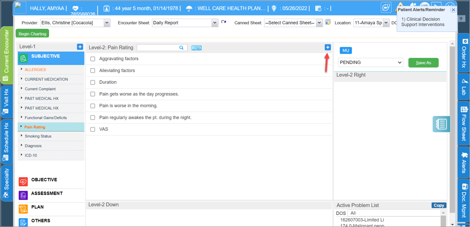 How To Add a Level-2 Component Item? – PracticeSuite – Help