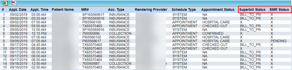 B2. Superbill Tally Report – PracticeSuite – Help