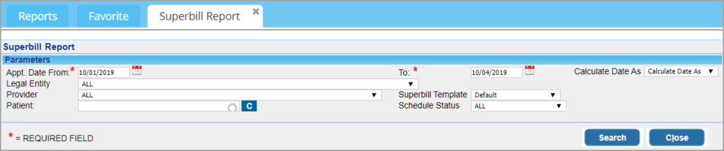 B1. Superbill Report – PracticeSuite – Help