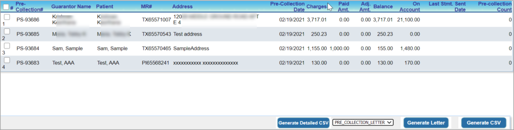 C4. Generate Patient Pre-Collection Letter – PracticeSuite – Help