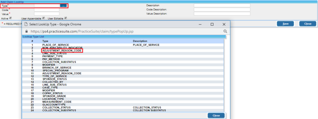 How to add additional lookup values for Claim Lookups? – PracticeSuite ...
