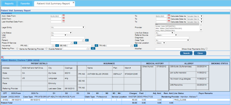 C12. Patient Visit Summary Report – PracticeSuite – Help