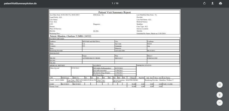 sample-pdf-patient-visit-summary-report | PracticeSuite - Help