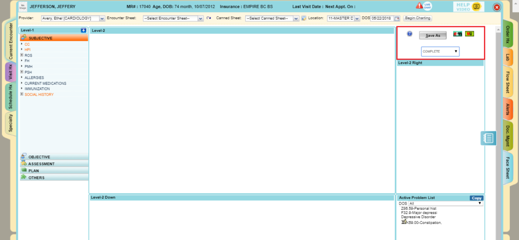 charting-complete – PracticeSuite – Help