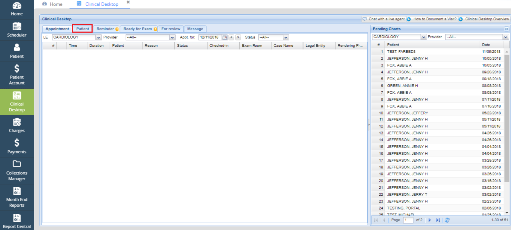 clinical-desktop-patient-tab | PracticeSuite - Help