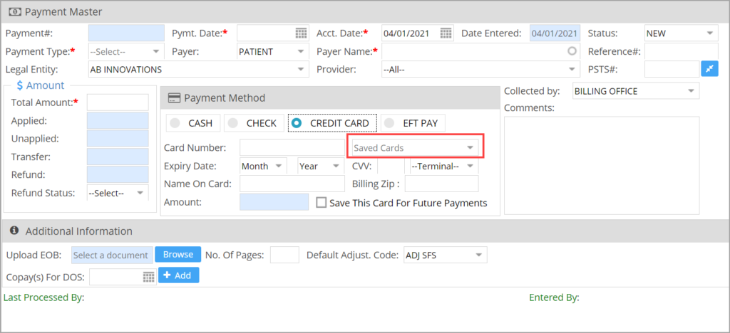 PaymentScreen1.1 – PracticeSuite – Help