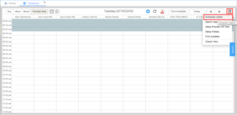 Change the Default Schedule Status – PracticeSuite – Help