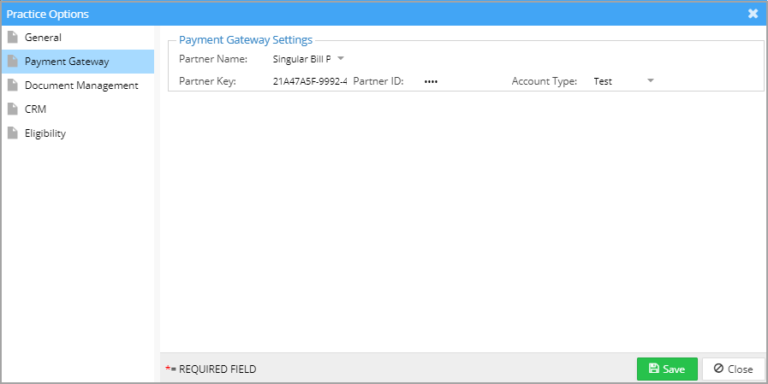 PracticeoptionsPaymentgateway | PracticeSuite - Help