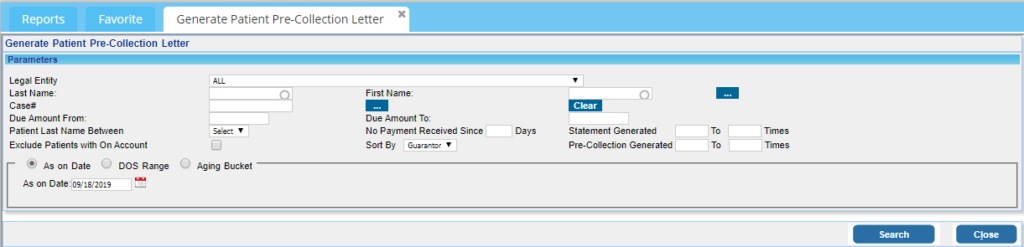 C4. Generate Patient Pre-Collection Letter | PracticeSuite - Help