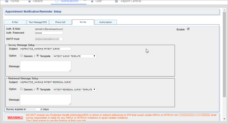 Orm Set Up Practicesuite Help