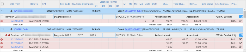 chargelistXSB – PracticeSuite – Help