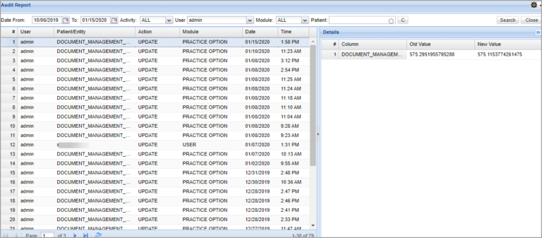 Audit Viewer | PracticeSuite - Help