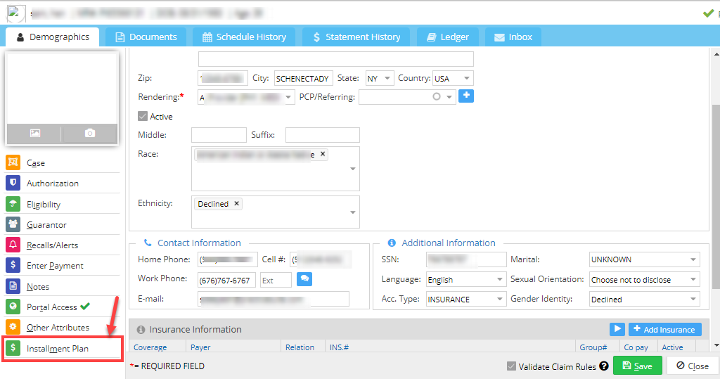 Enhance1 8InstallmentPlan PracticeSuite Help