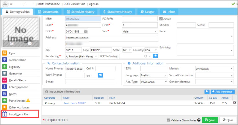 Installment Setup – PracticeSuite – Help