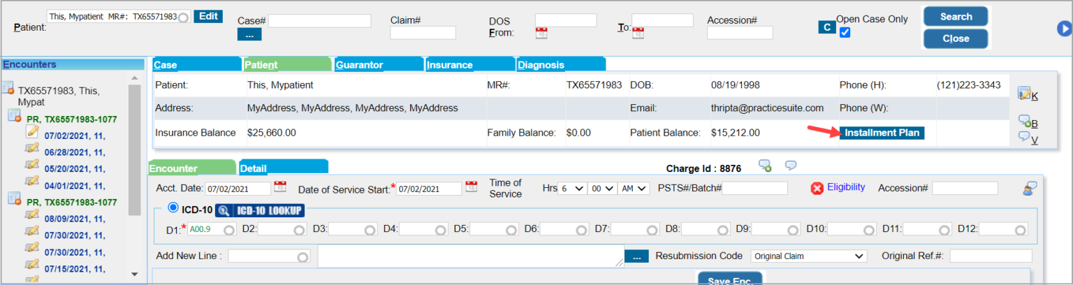 Installment Setup – PracticeSuite – Help