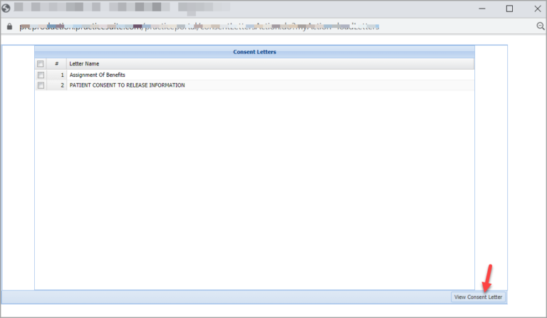 PPLetterList – PracticeSuite – Help