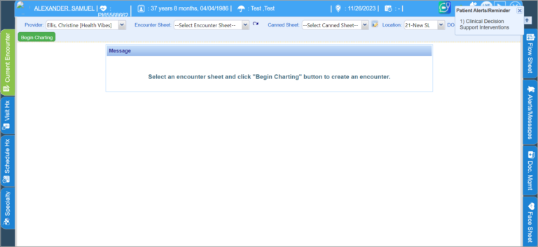 EMRScreen1.1 | PracticeSuite - Help