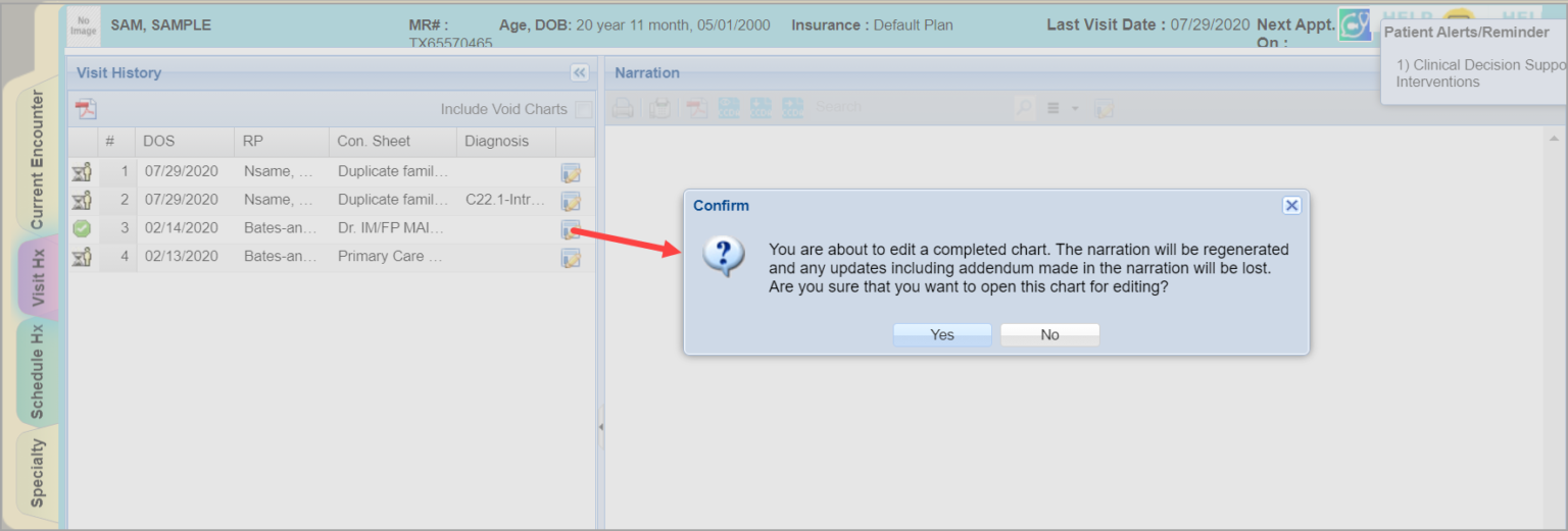 EditCompletedNote – PracticeSuite – Help