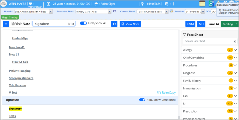 How to Insert Provider Signature to Encounter Sheets – PracticeSuite – Help