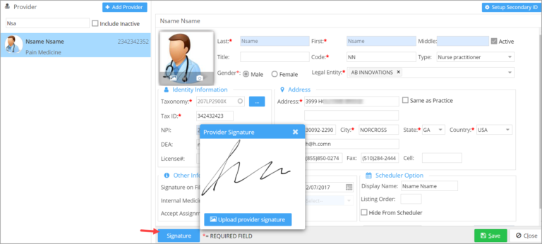 How to Insert Provider Signature to Encounter Sheets – PracticeSuite – Help