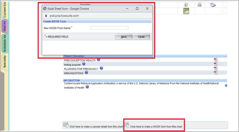 Kiosk Forms at Portal – PracticeSuite – Help