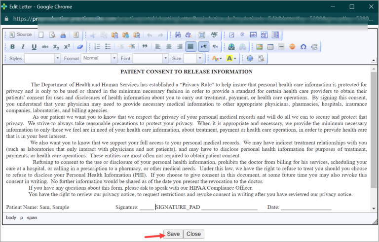 ConsentFormInEditor1.1 – PracticeSuite – Help