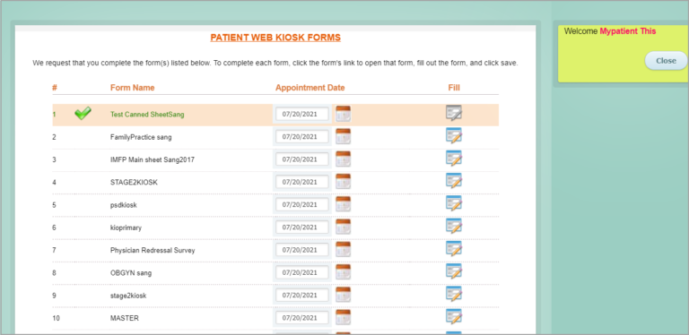 completedForm | PracticeSuite - Help