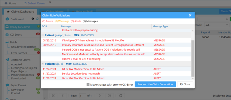 Claims Scrubbing – PracticeSuite – Help