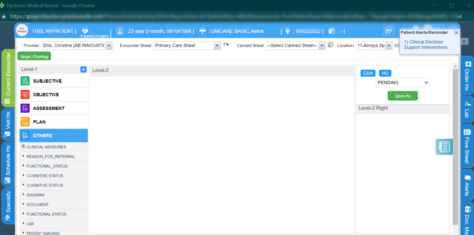 EMRNewcharting | PracticeSuite - Help