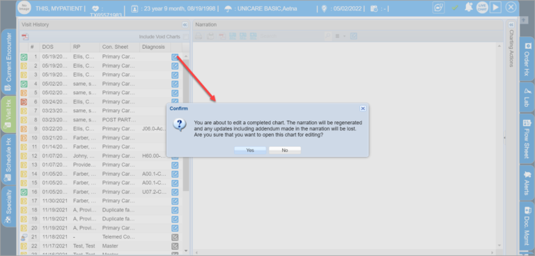 EditCompletedChart | PracticeSuite - Help