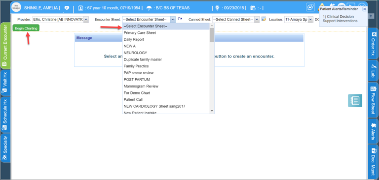 How to Initiate Charting – PracticeSuite – Help