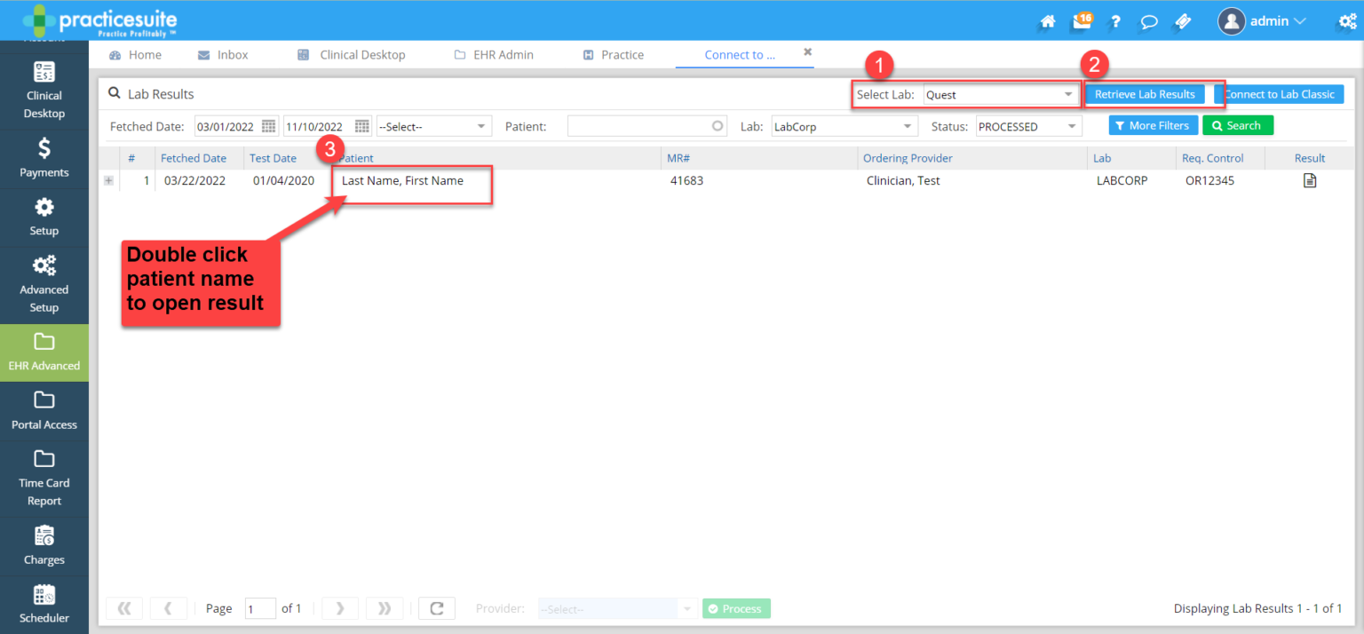 Quality ID #1(NQF 0059) – PracticeSuite – Help