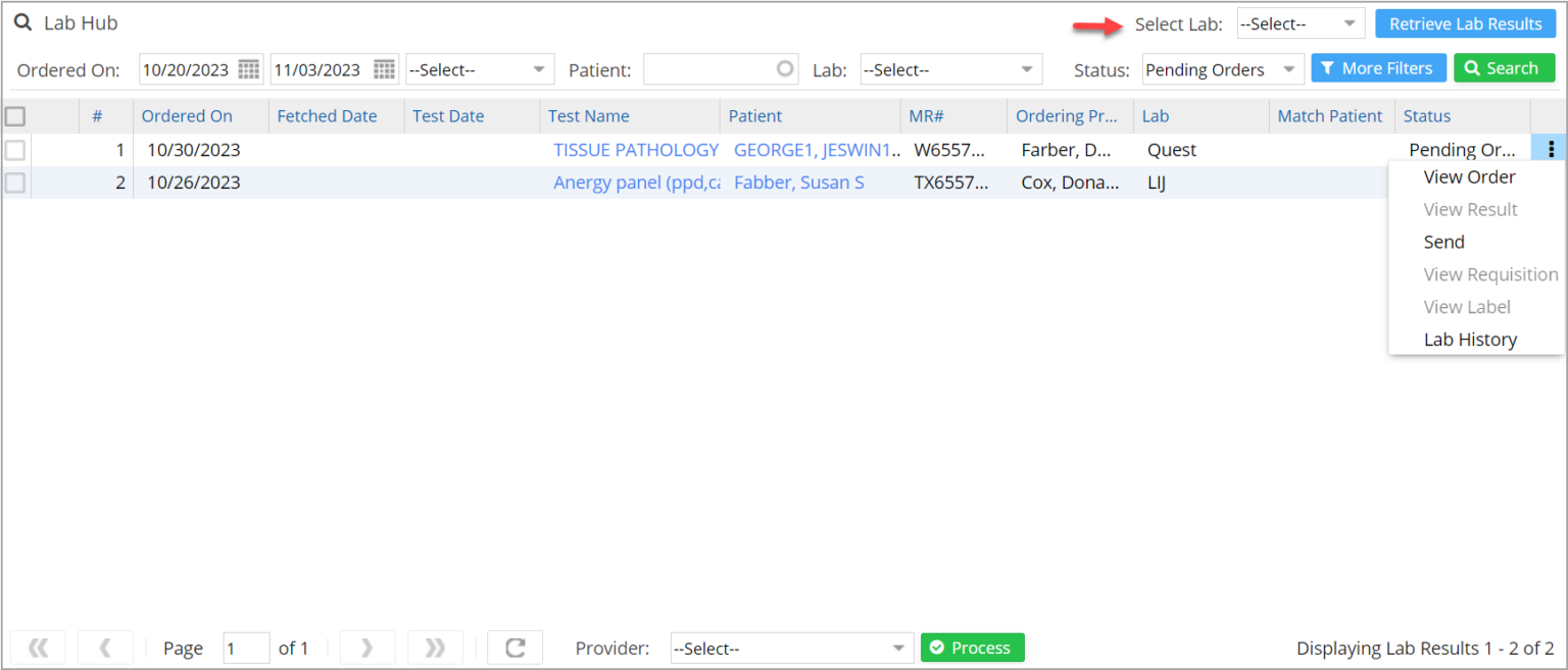 labhubscreen | PracticeSuite - Help