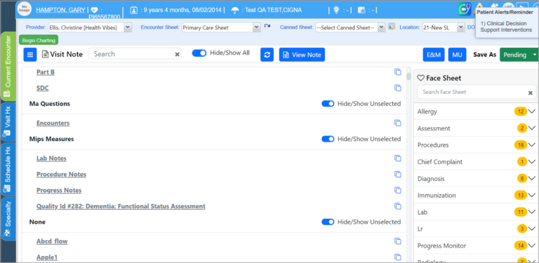 Overview of Version 3 Charting – PracticeSuite – Help