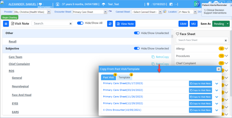 How to Create & Edit a Chart Note in Version 3 – PracticeSuite – Help